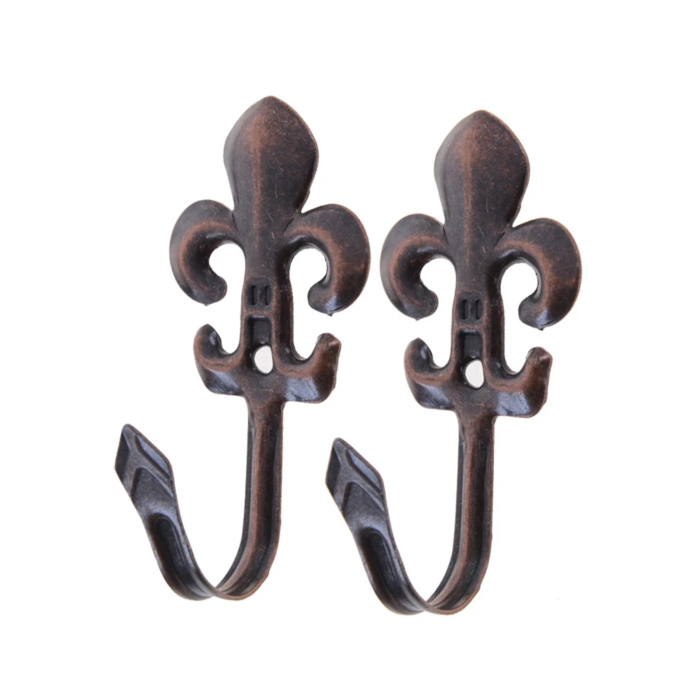 2 pièces tissu crochet cintres Vintage fer mur crochet rustique clé manteau sac chapeau cintre ...