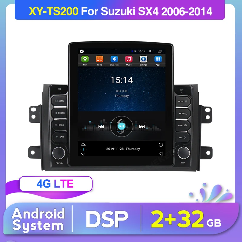 Tesla Android Gps Voor Suzuki SX4 2006 2007 2008 2011 2012 2013 ...