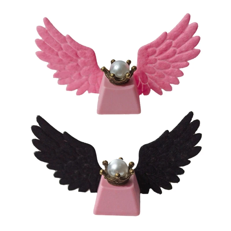 DIY Personalized Keycap Beautiful Girl Angel Wing Pink Cute Keycap ...