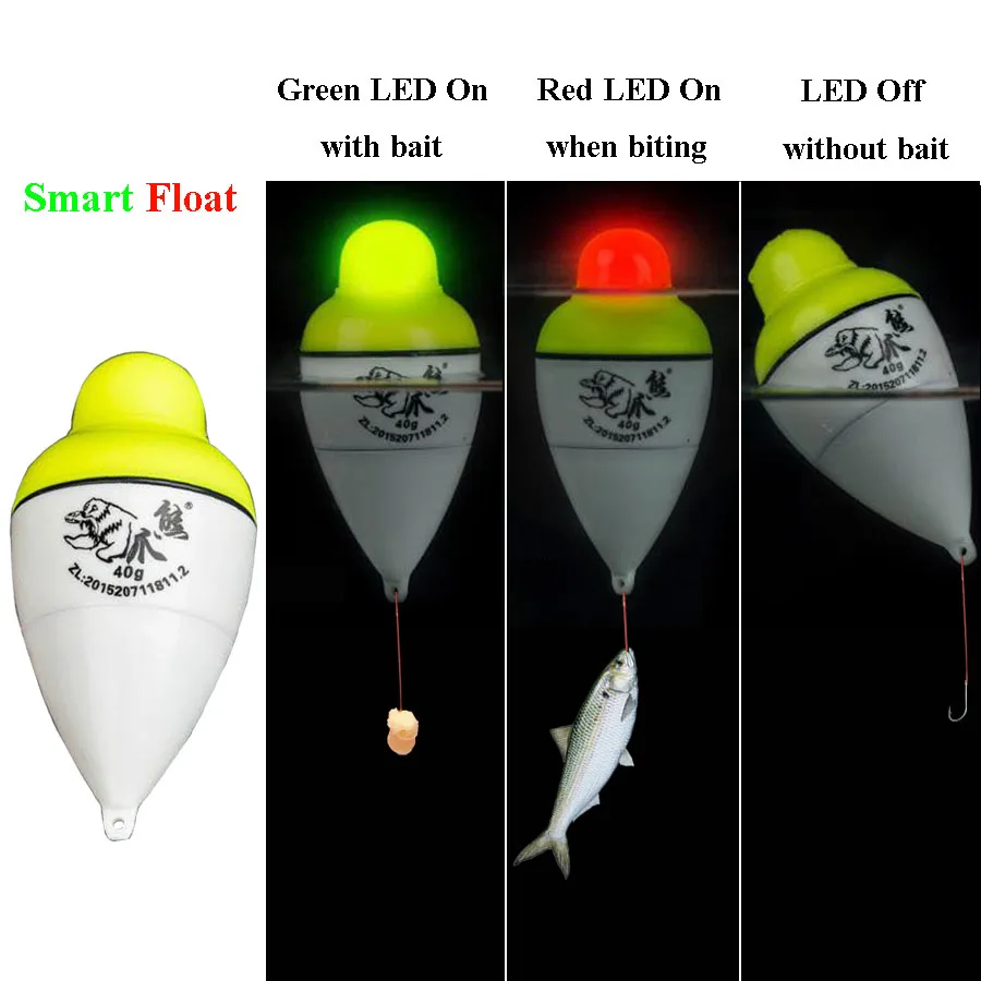 Smart-Fishing-Float-Alarm-Fish-Bite-Bait-Trigger-LED-Light-Automatic ...