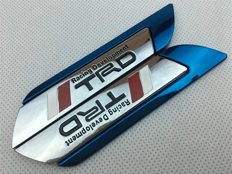 [Hot] 2pcs/pair 12cm*2cm High Quality Metal Plating Car Emblem TRD Rear ...