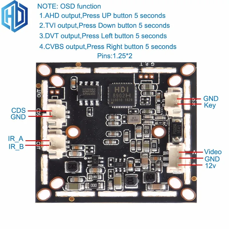 2-0MP-AHD-Full-HD-Analogy-CCTV-camera-module-board-4In1-Camera-Board ...