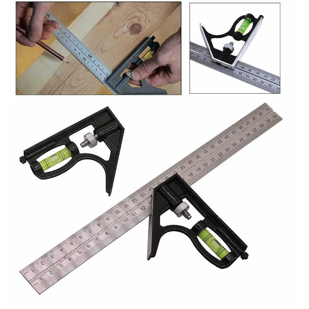 Carpenter Tool Measuring Angles | Combination Square Protractor - 300mm ...