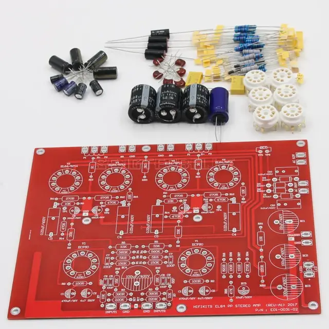 HiFi Kits EL84 PP Stereo Push-Pull Amplifier Board EL84+ECF80 Tube Audio Amp New