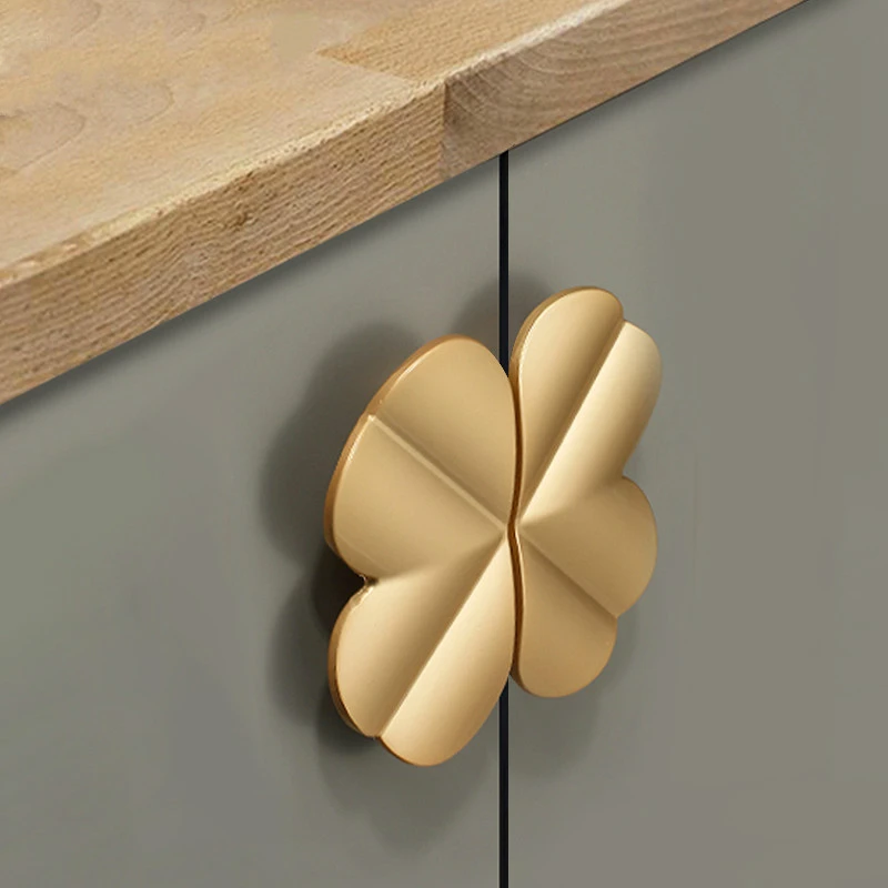Four Leaf Clover Shape/creative Zinc Alloy Door Knob Diy Kitchen ...