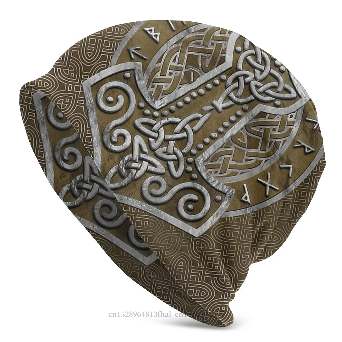 Vikings Ragnar Lothbrok Skullies Beanies Caps Mjolnir The Hammer Knit ...