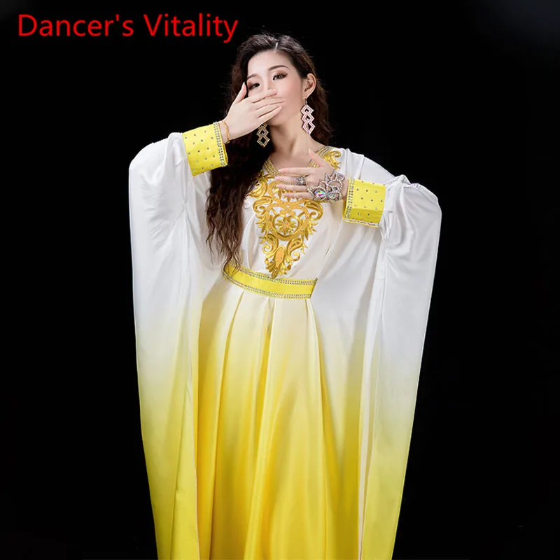 Vestido de espectáculo de danza del vientre para mujer, traje kaleegy ...