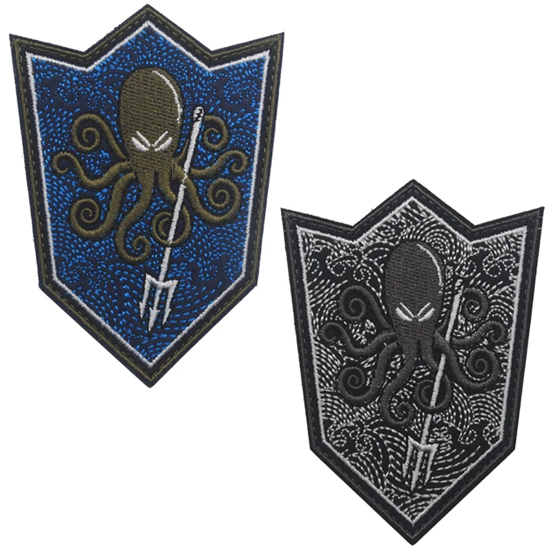 Trident-Octopus-Tactical-Military-Embroidery-Applique-Patches-Badges ...