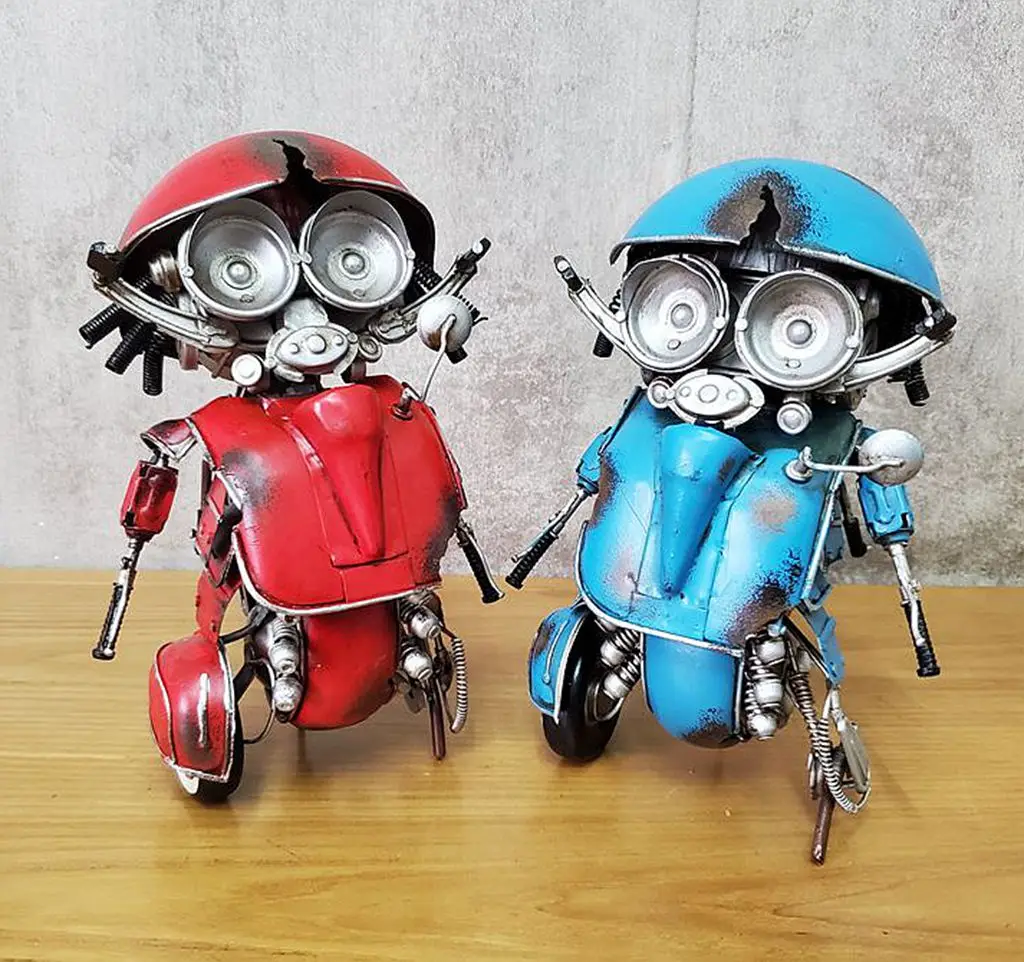 Steampunk-Robot-Model-Toys-Vintage-Ironwork-Model-Retro-Creative-Crafts ...