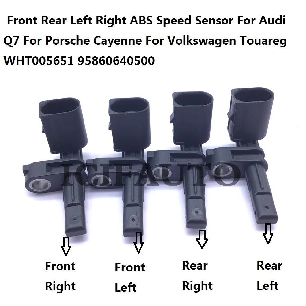 4 Pcs Wheel Speed Abs Sensor For Audi Q7 VW Touareg For Porsche ...