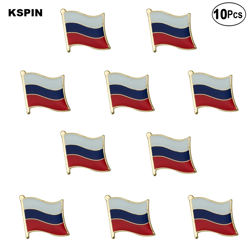 Russia Flag Lapel Pin Flag badge Brooch Pins Badges 10Pcs a Lot|Badges ...