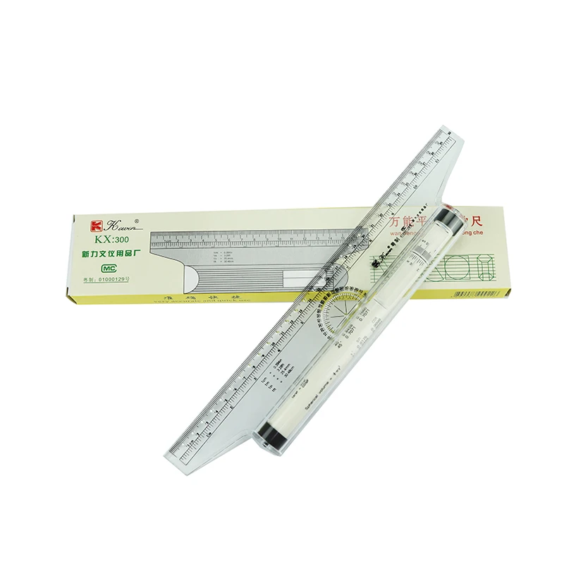 Kewen-KX300-Plastic-Multi-purpose-Angle-Parallel-Ruler-30cm-Universal ...