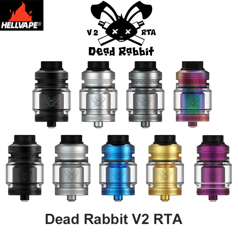 Original Hellvape Dead Rabbit V2 RTA Tank 5ml or 2ml Capacity Atomizer For 510 Box Capo Mod 810 ...