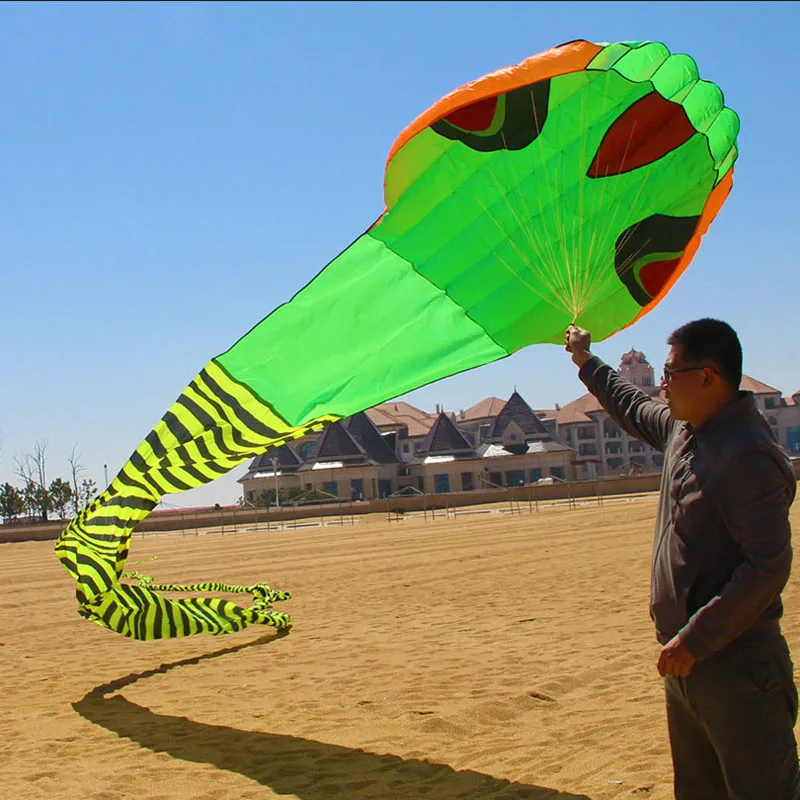 40m 60m Snake Kite for Audlts High Quality Big Green Soft Inflatable ...