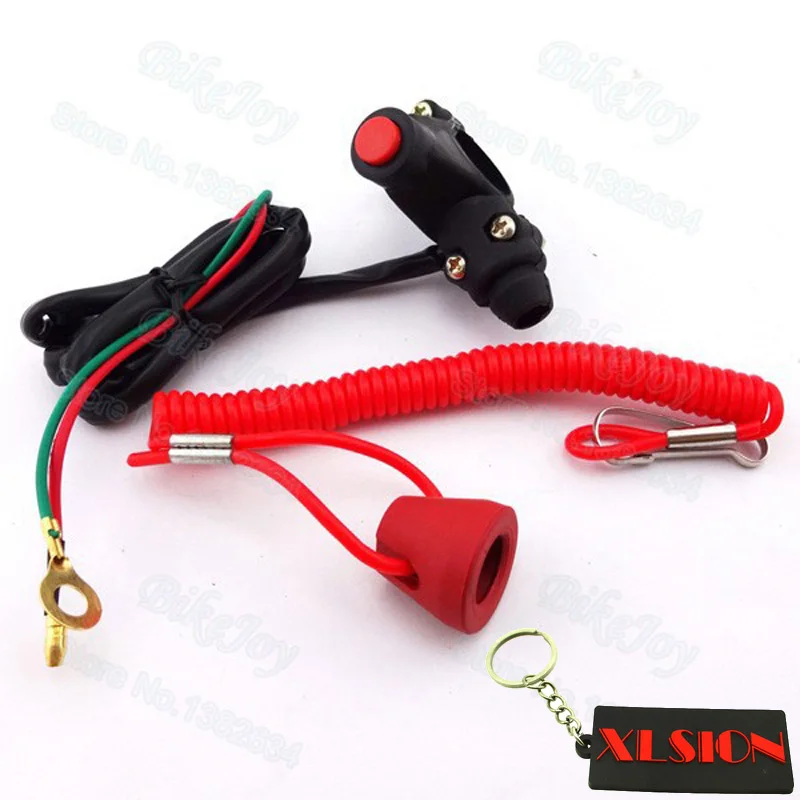 Kill Stop Switch Open Closed Safety Tether Push Button For 2 Stroke Atv ...