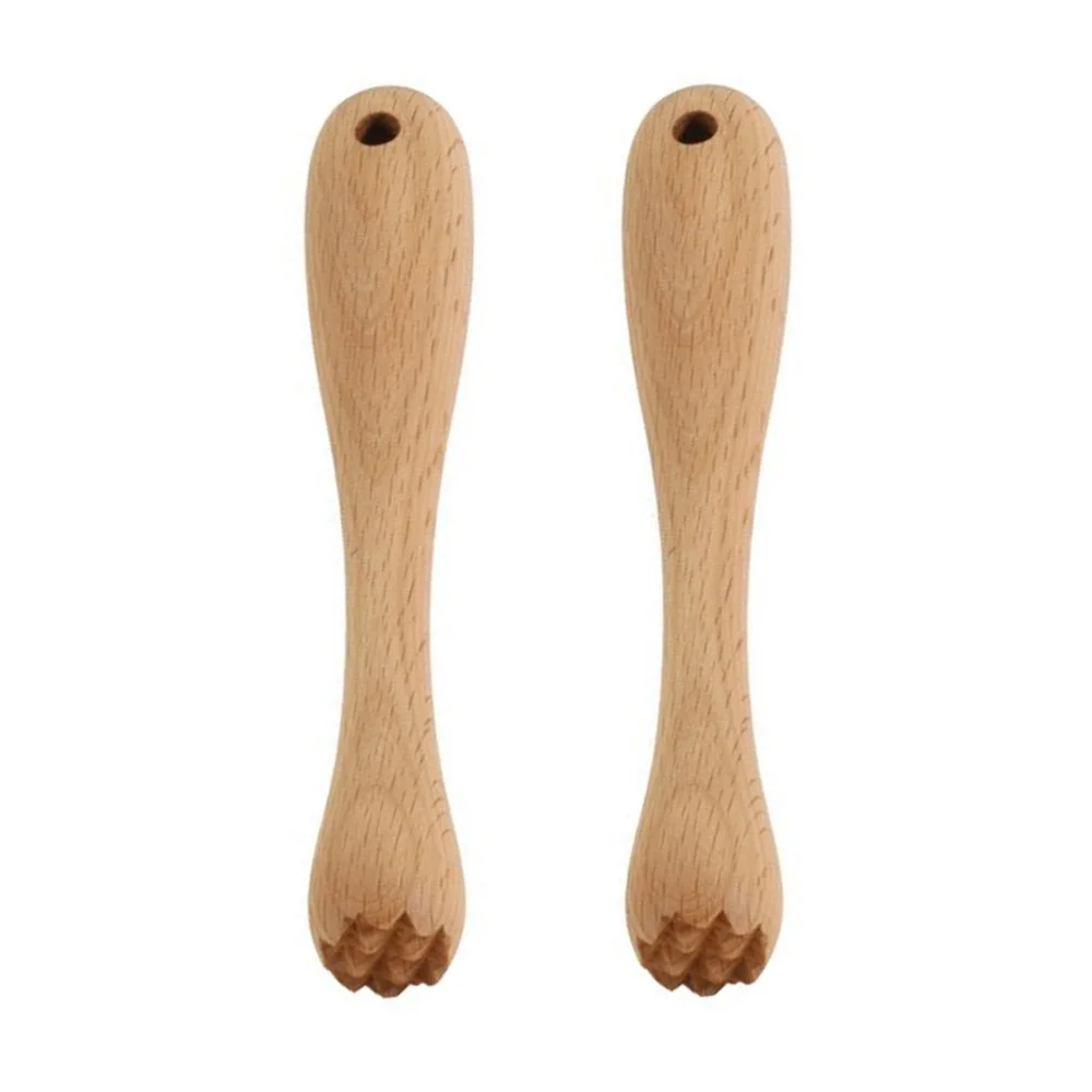 2pcs Wooden Food Muddler Grinding Rod Wood Pestle Garlic Masher Muddler ...