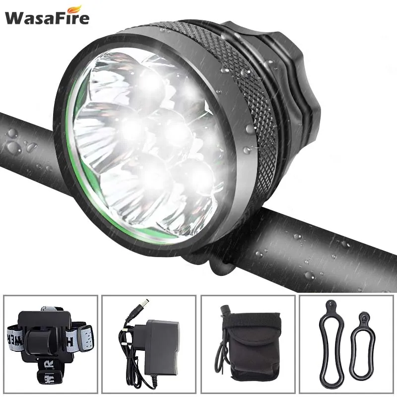 Wasafire 10000 Lumens Bike Light 7* Xm-l T6 Led Bicycle Lights Mtb ...