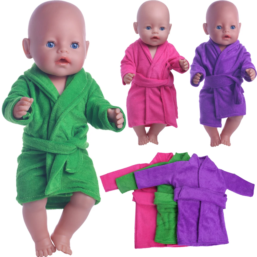 Bathrobe-Set-For-18-Inch-American-Doll-Girl-Toys-43-Cm-Born-Baby ...