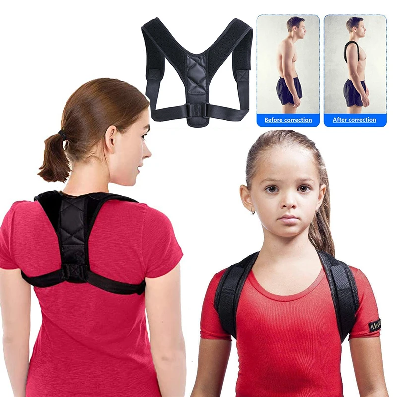 Posture Corrector Back Support Clavicle Braces Spine Camelback Shoulder ...