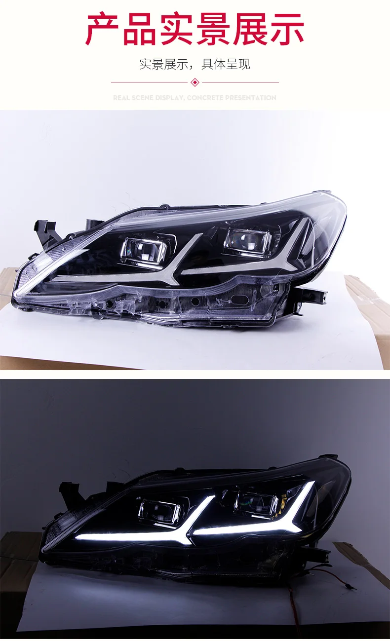 Toyota Mark X Headlights 2010-2012 Reiz Led Headlight Led Drl Animation ...