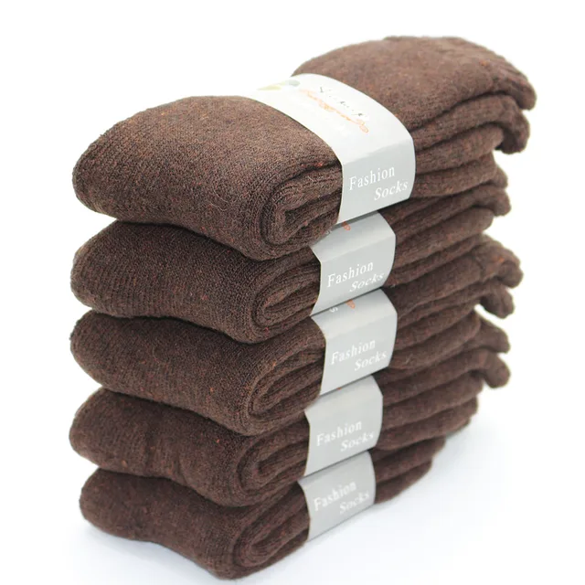 Winter Men's Merino Wool Long Socks Thick Warm Large Size High Quality ...