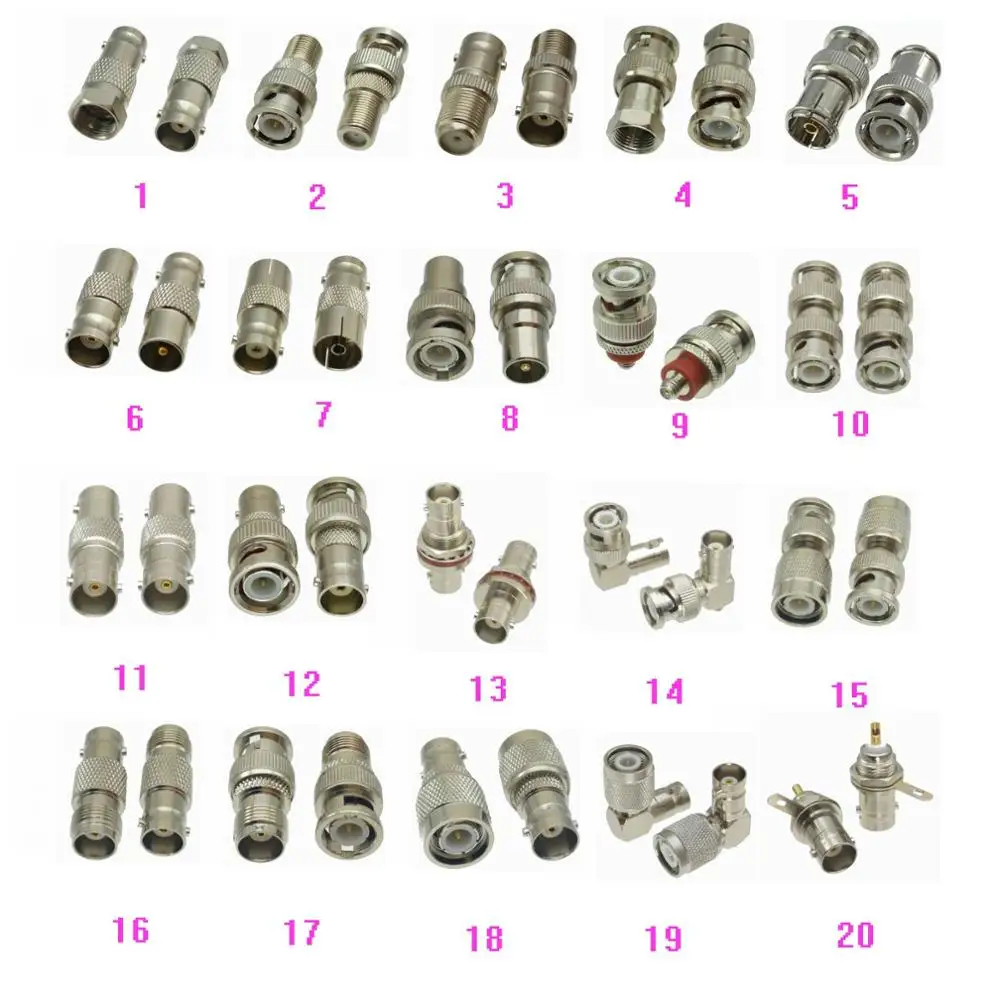 1pcs-Adapter-Connector-BNC-to-F-TV-IEC-PAL-DVB-T-Microdot-L5-TNC ...