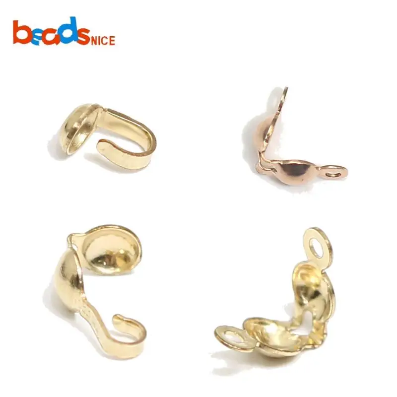 Beadsnice-Gold-Filled-Clam-Shells-Crimp-Bead-Tips-Knot-Covers-For-DIY ...