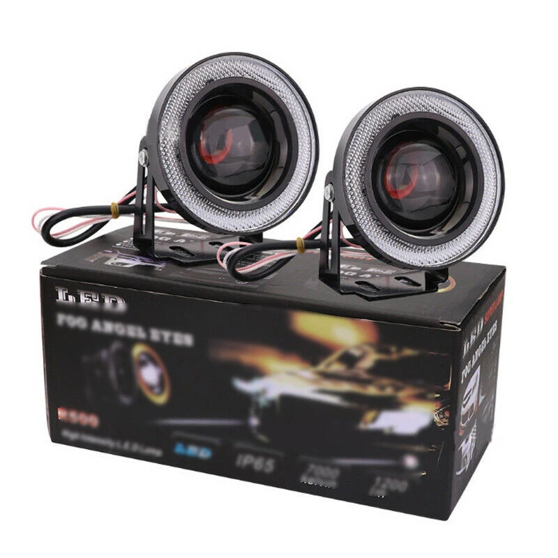 1-Pcs-3-5-Angel-Eyes-LED-Fog-Light-Car-SUV-Universal-White-Driving-Head ...