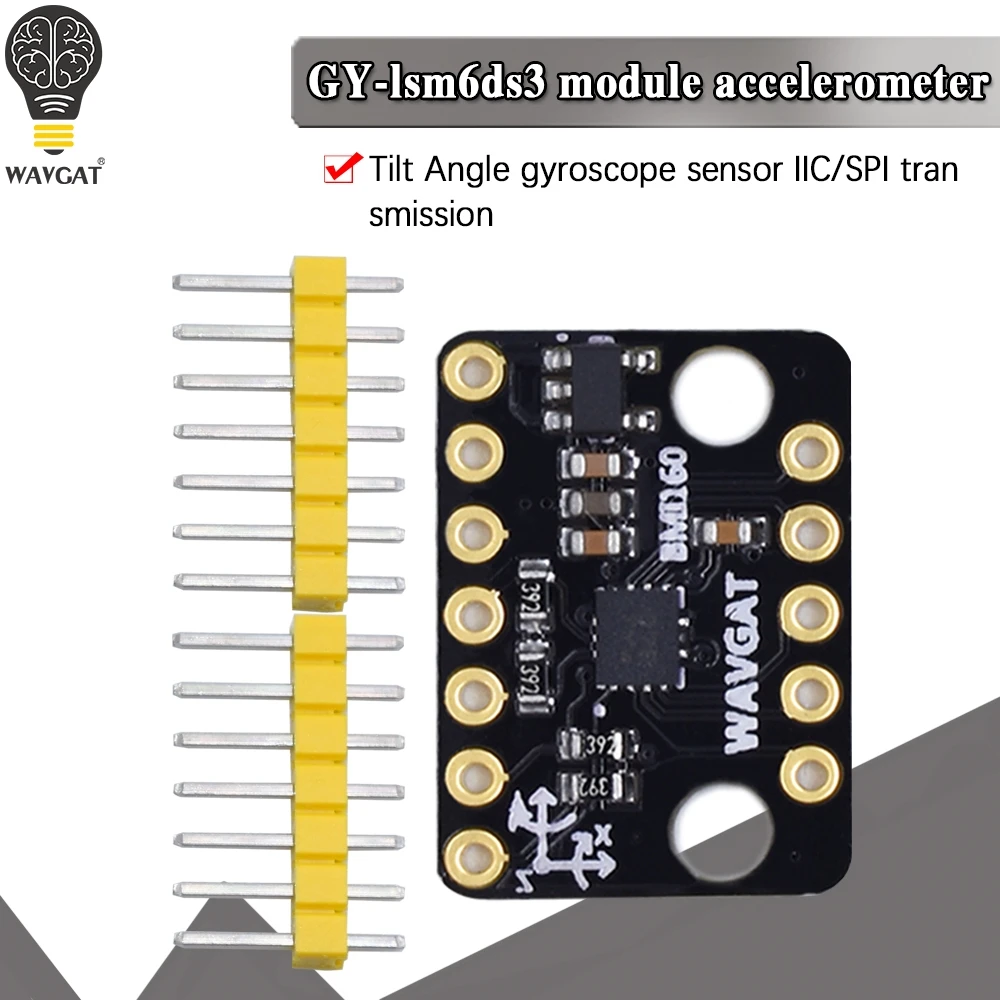 WAVGAT LSM6DS3 Accelerometer Gyro Embedded Digital Temperature Sensor Module SPI IIC I2C ...
