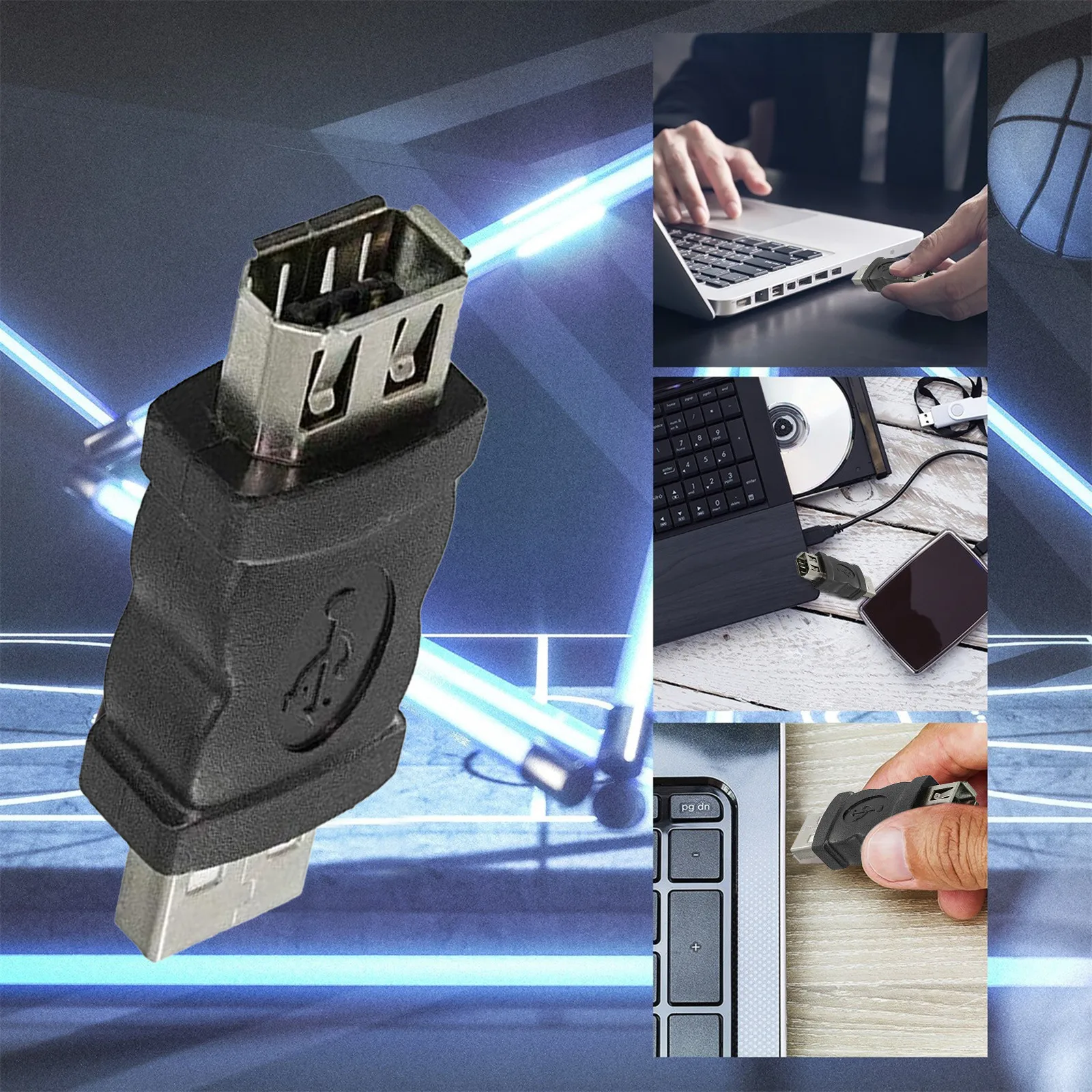 Usb male to firewire ieee 1394 6 pin female adapter - ecotaia