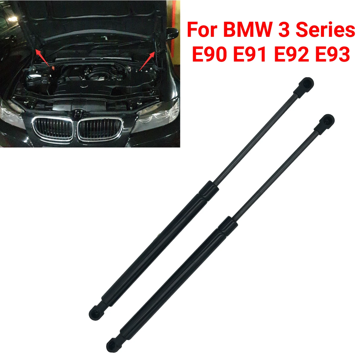 Car Front Bonnet Hood Lift Gas Shock Struts Support Strut Bar For BMW 3 ...