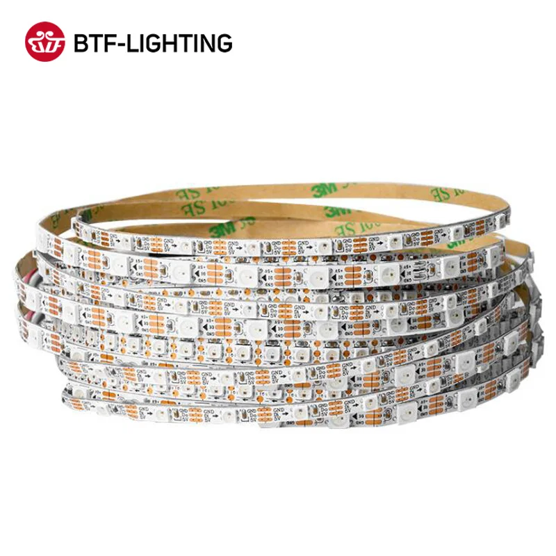 WS2812B RGB Led Strip Light 60 LEDS 144 LEDS 4mm 5mm 7.2mm Width PCB ...