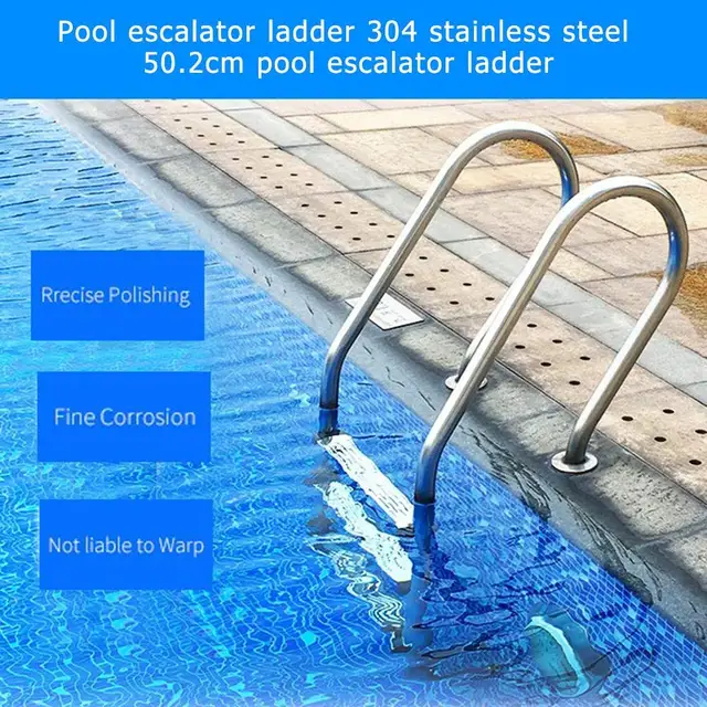 304 Stainless Steel Swimming Pool Ladder Steps Non-Slip Replacement ...