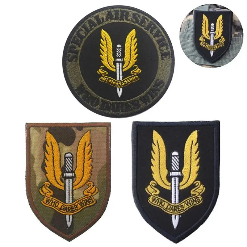 Sas Embroidery Patch Emblem Badge Wing Uk Special Air Service Military ...