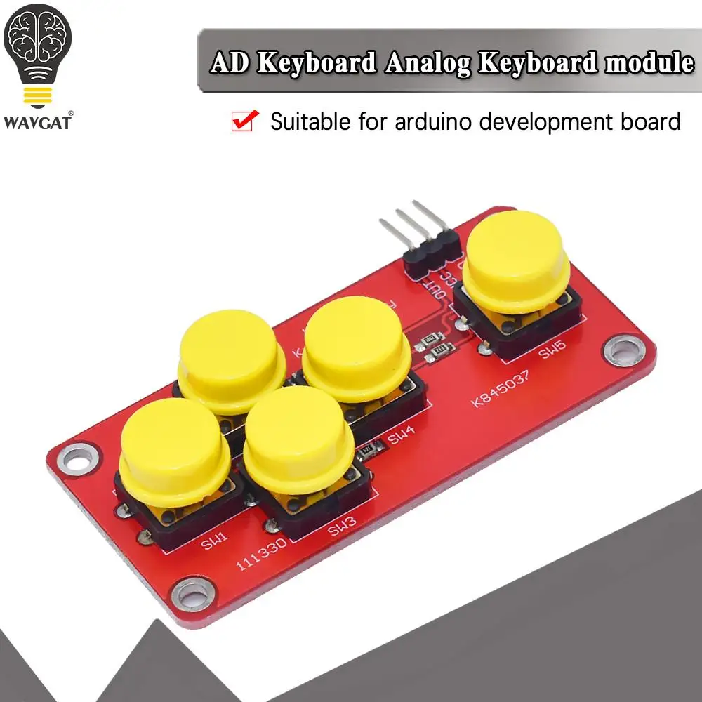 Fashion shopping style Analog Button for Arduino AD Keyboard Electronic Blocks Simulate Five Key ...