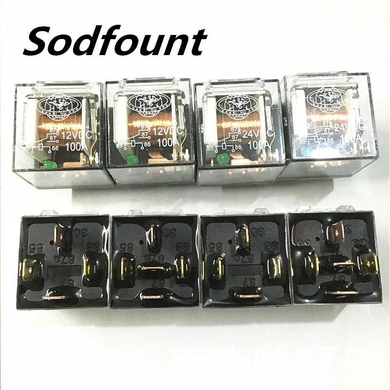 1pcs-12V-24V-100A-4pin-5pin-car-waterproof-transparent-lighted-relay ...