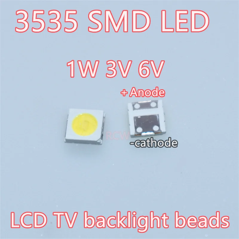 50pcs/100pcs 3535 SMD LED LCD TV special backlight lamp beads 1W 3V 6V ...