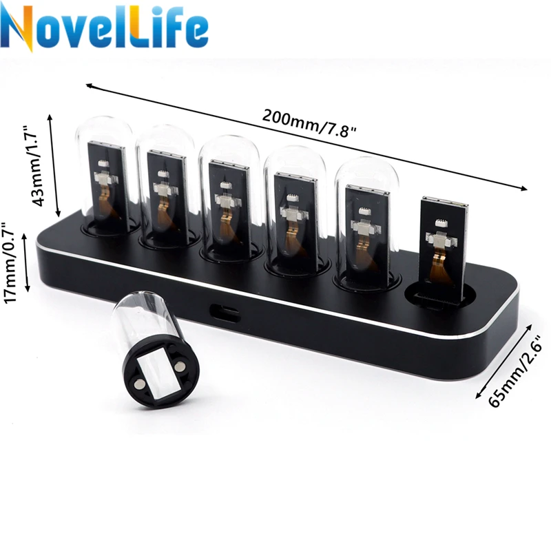 novelllife tube clock digital tube clock kit digital calendar stopwatch ...