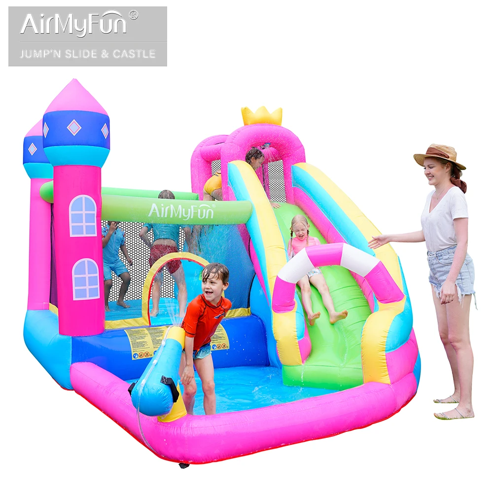 Combo Water Slide Castle Outdoor Pink Inflatable Bouncer Jumping Bounce ...