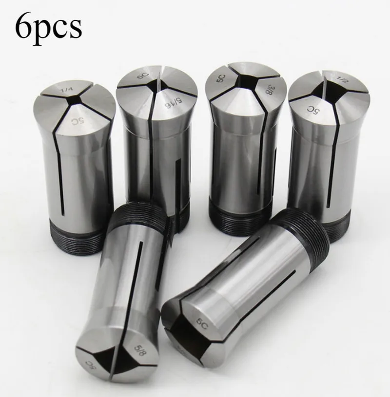 6 peça conjunto 5c chuck quadrado conjunto torno cnc chuck primavera ...