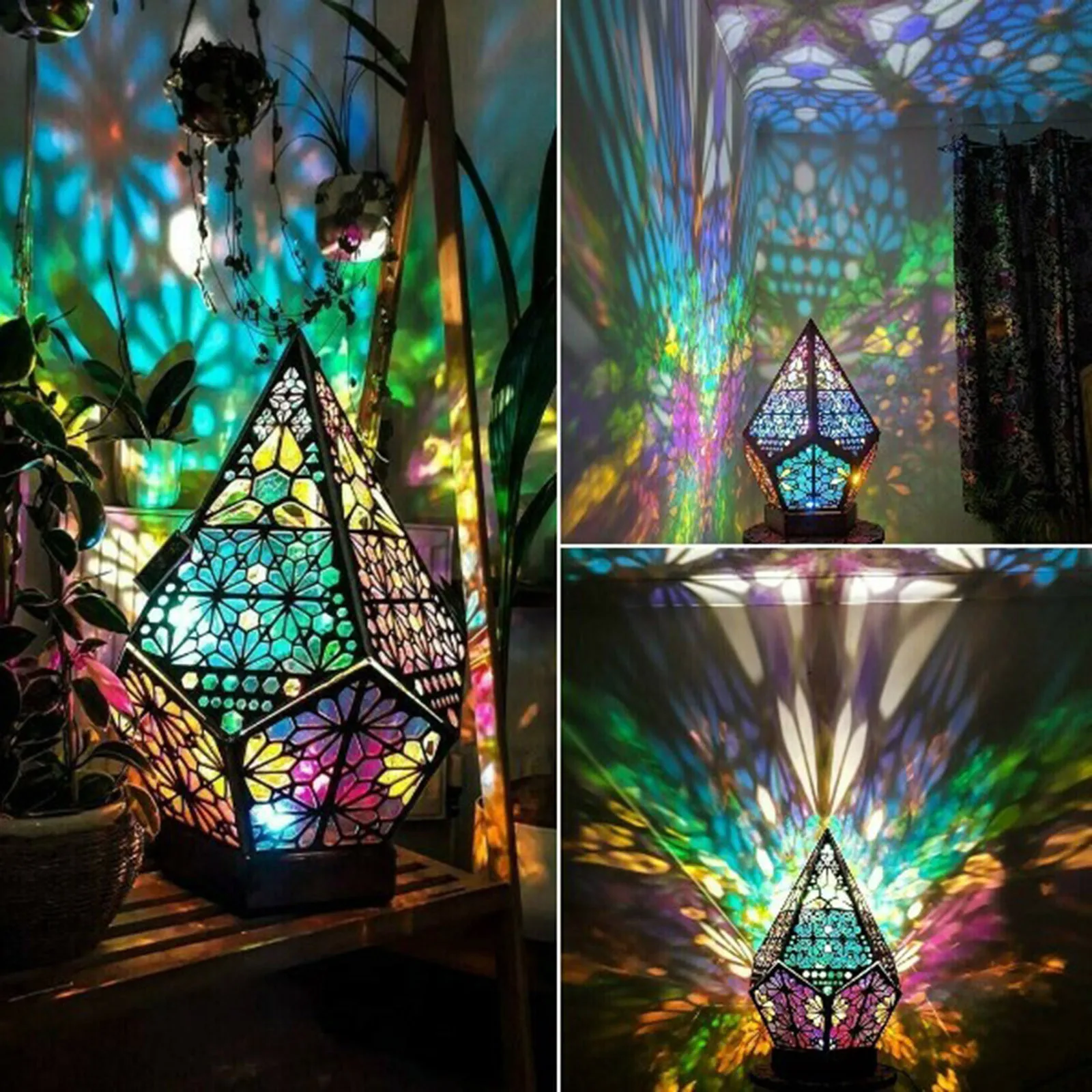 Wooden Projection Lamp Projector | Wooden Diamond Lights | Wooden Night ...