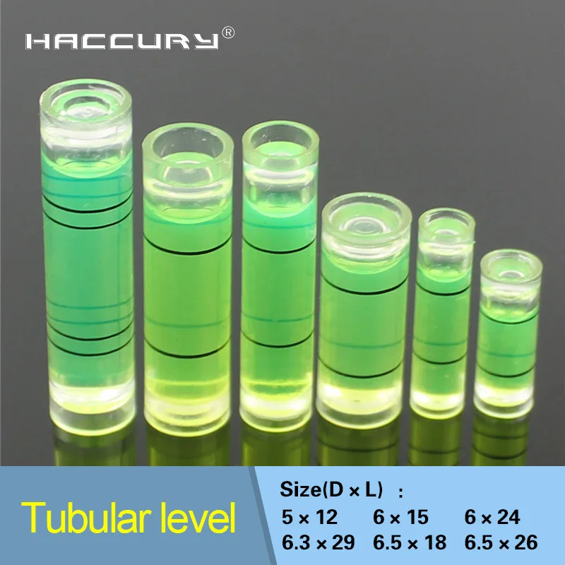 HACCURY Acrylic Bubble level Water level vials meter Mini spirit level ...