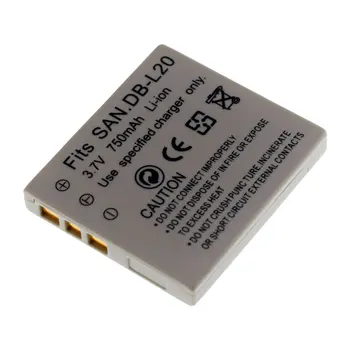 Sanyo DB-L20 DBL20 Xacti VPC-C4V VCP-CG9 VPC-C1 DMX-C4(D) 용 배터리 2 개