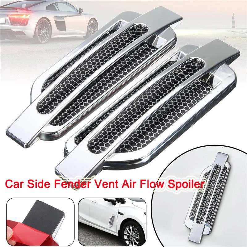 Rhyming 2Pcs Car Side Fender Vent Sticker Air Flow Spoiler Racing ...