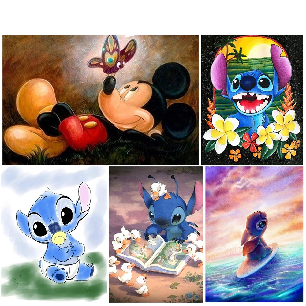 Disney Diy 5d Diamond Painting Colorful Cross Stitch Kit Mosaic Art ...