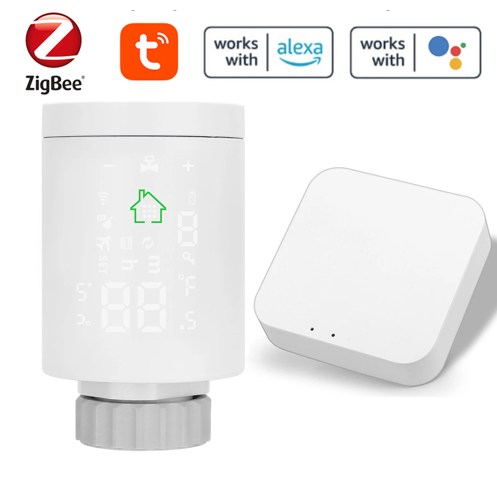 Tuya Zigbee3.0 Intelligent Radiator Actuator Programmable Thermostatic Radiator Valve ...