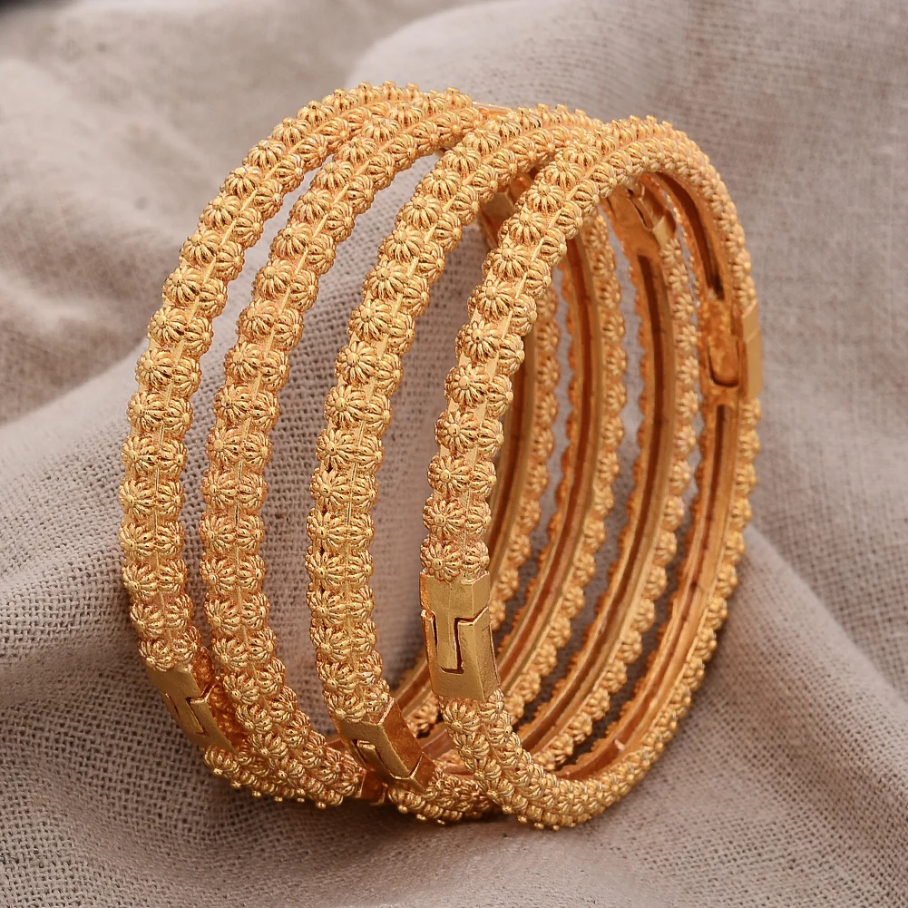 Moroccan-Gold-Color-Bangles-For-Women-Men-Arabic-Ethnic-Wedding-Little ...