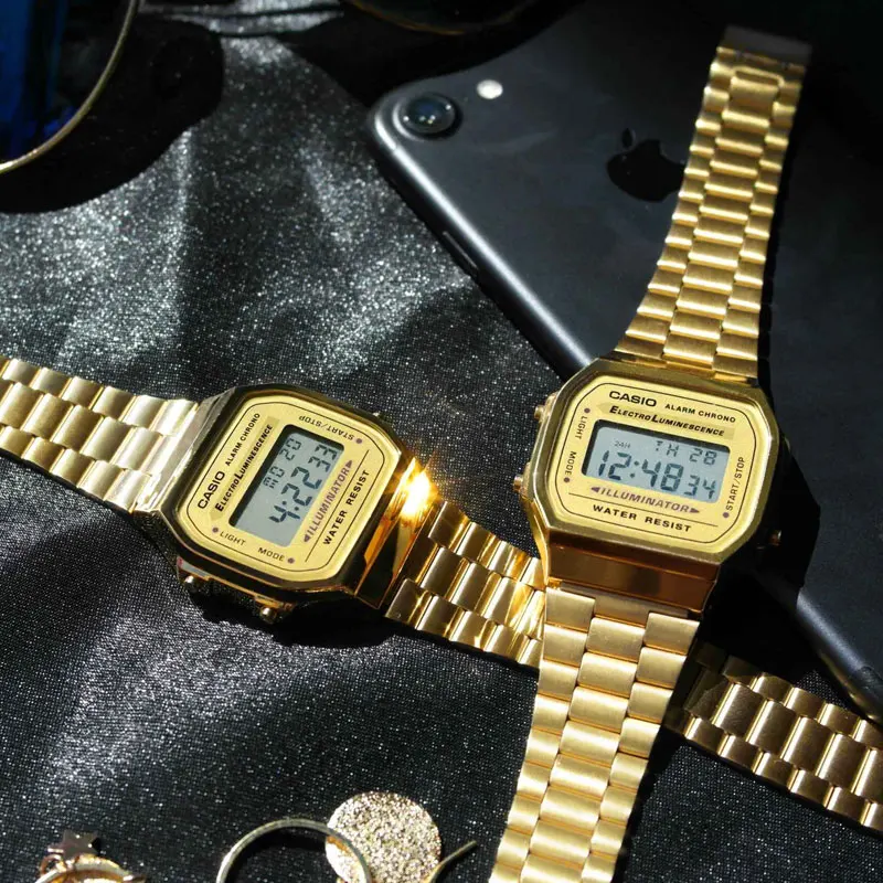 Casio watch gold watch men set brand luxury LED digital Waterproof ...