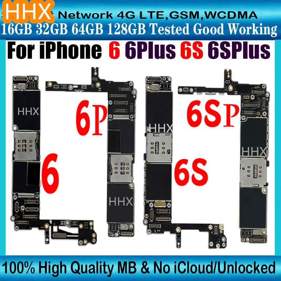 Free Shipping Original For Iphone 6s Plus & 6 Plus & 6 & 6s Motherboard ...