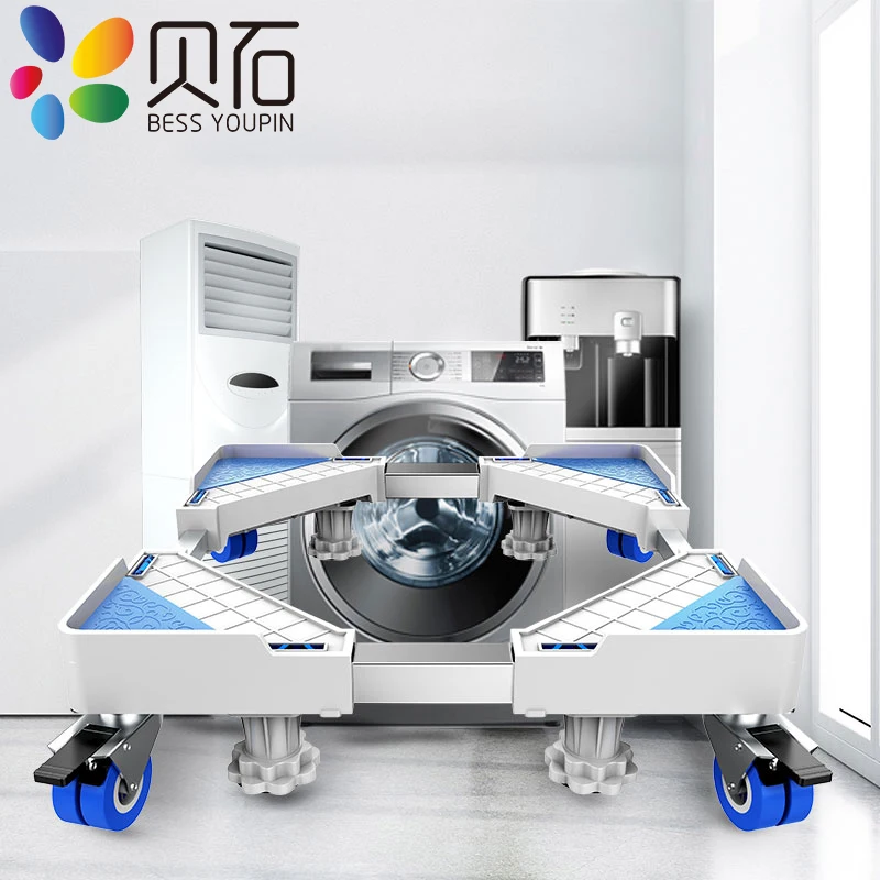 Movable-Refrigerator-Floor-Trolley-Fridge-Stand-Washing-Machine-Holder ...